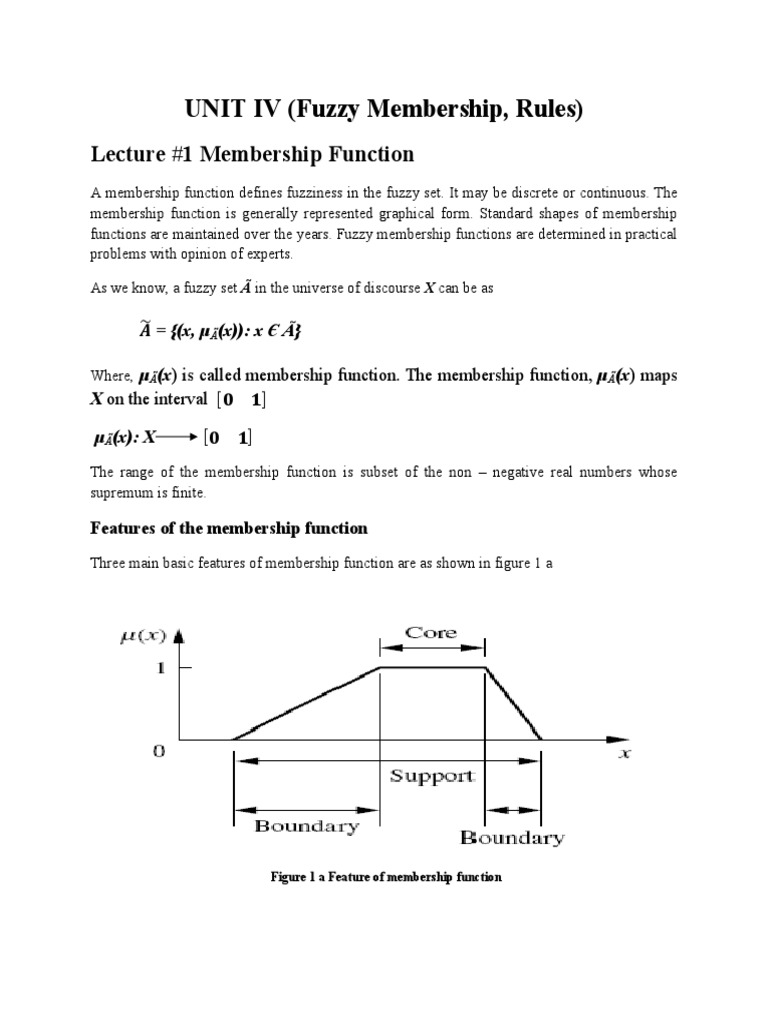 Unit IV Soft Computing | PDF | Fuzzy Logic | Function (Mathematics)