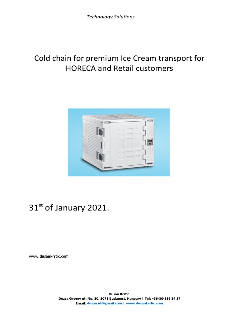 Cold Chain Transport Solutions | PDF | Transport | Sustainable Technologies