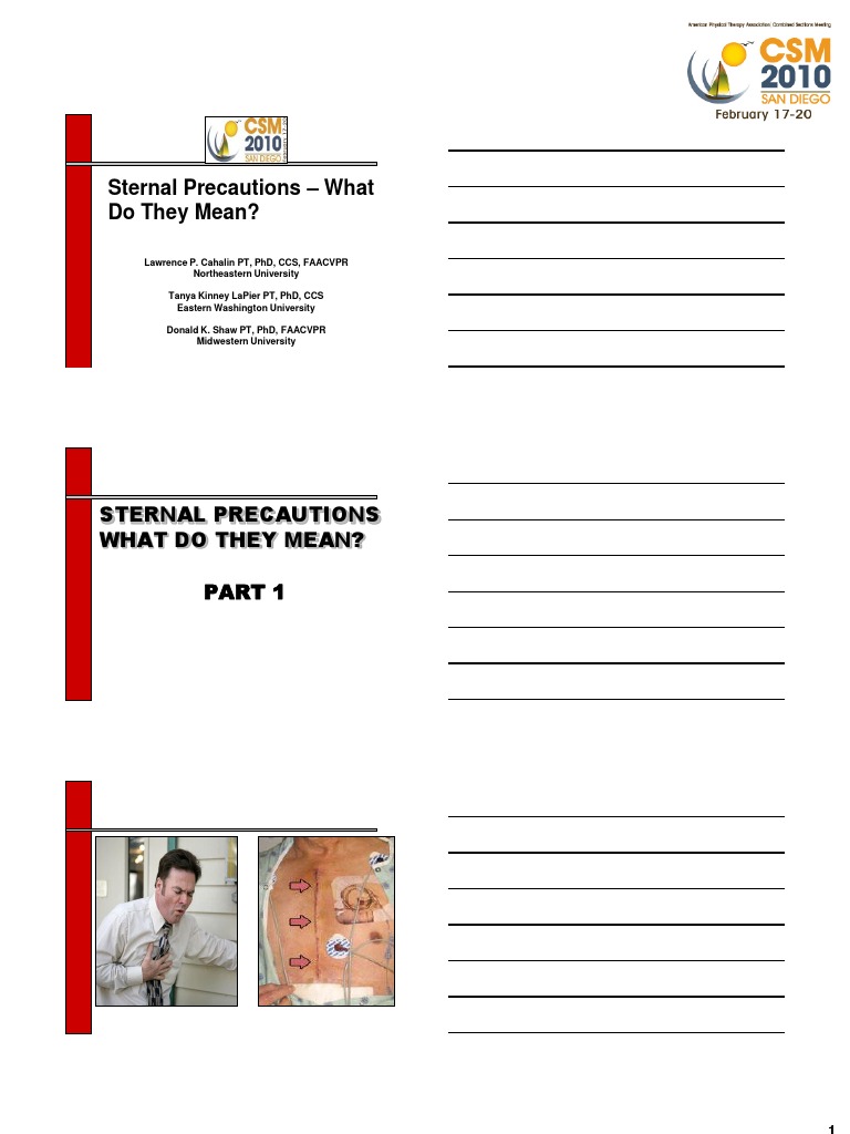 Sternal Precautions | PDF | Anatomical Terms Of Motion | Shoulder