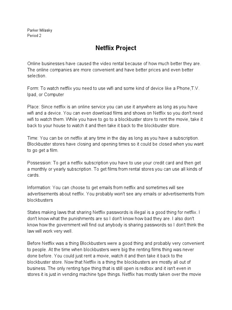 Netflix Project | PDF