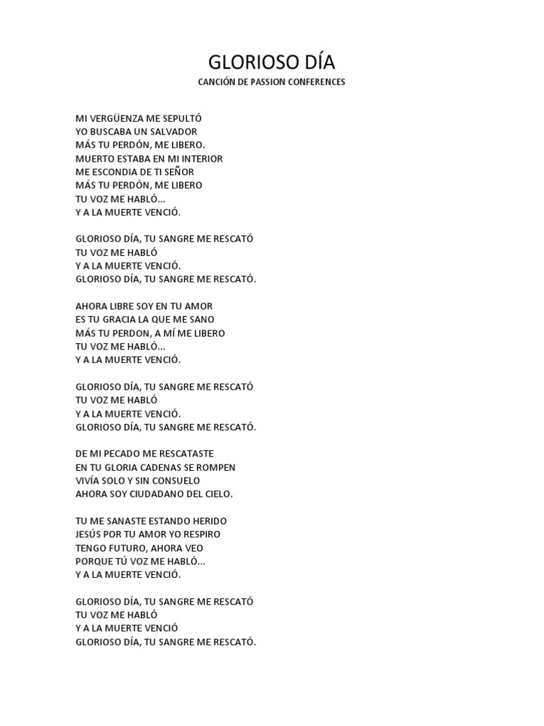 Glorioso Día | PDF