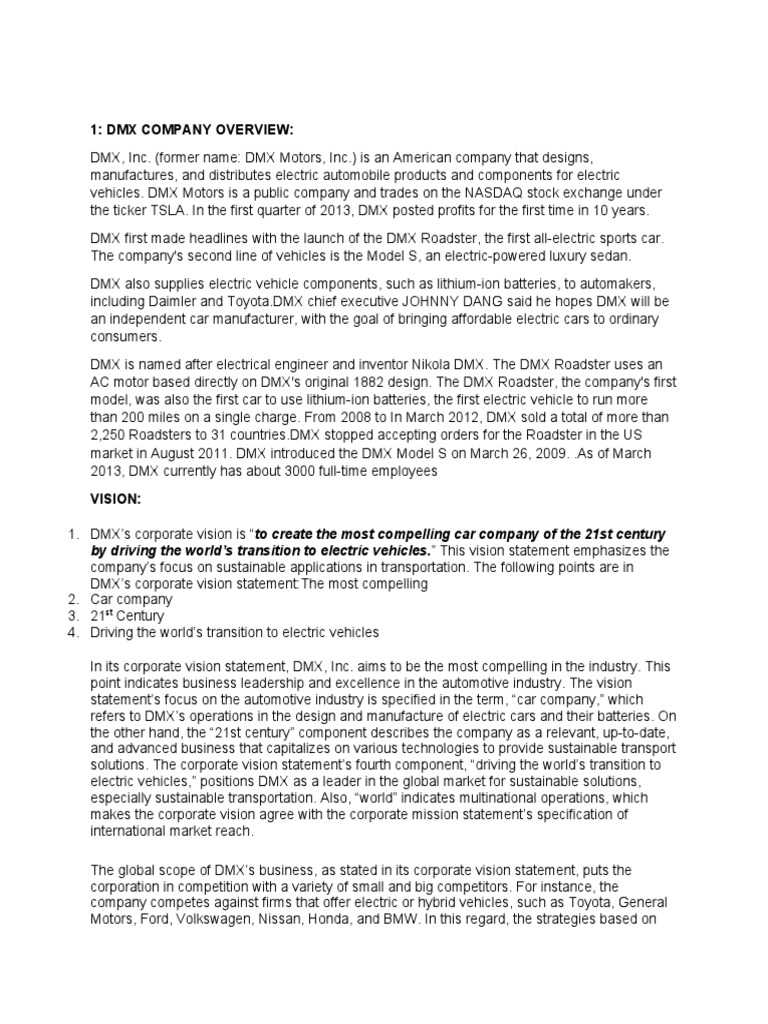 DMX Group | PDF | Electric Vehicle | Electric Car