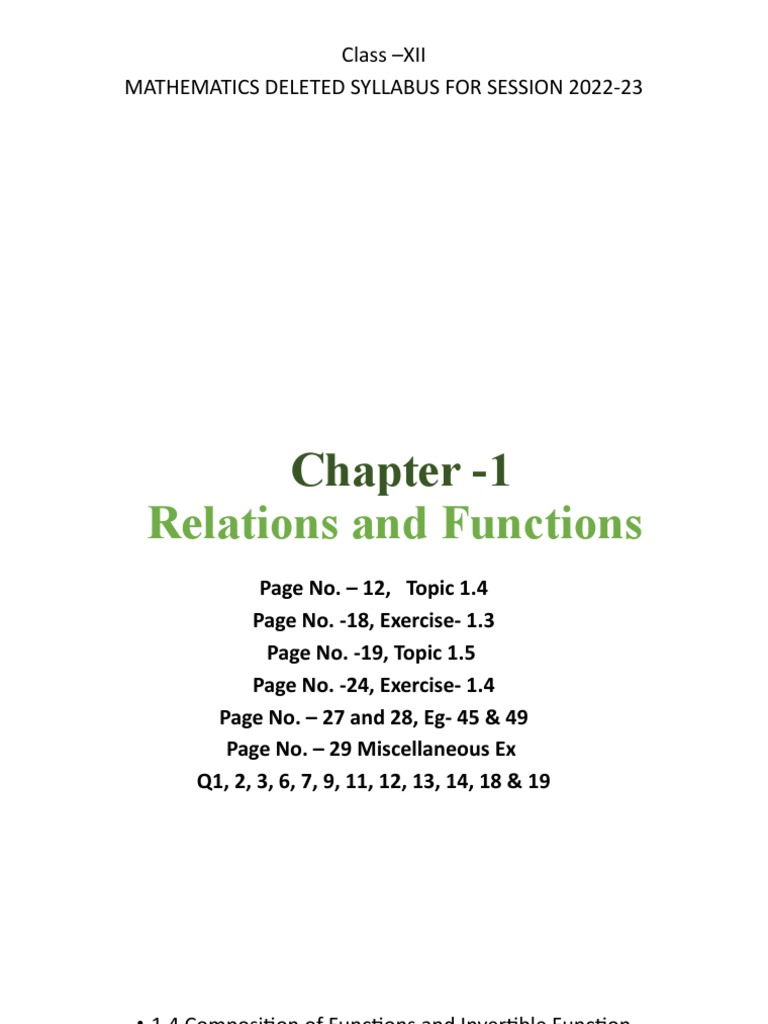 Class 12 Maths Deleted Syllabus NCERT BY Imran Sir | PDF | Determinant ...