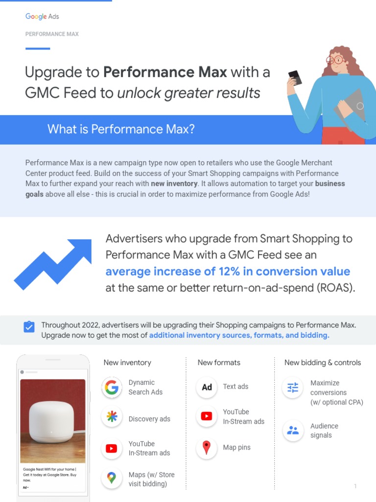 (One Sheeter) Migrate To Performanace Max | PDF | Computing | Computer ...