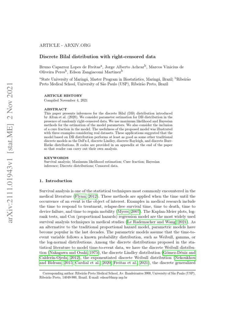 Discrete Bilal Distribution With Right Censored Da Pdf Normal