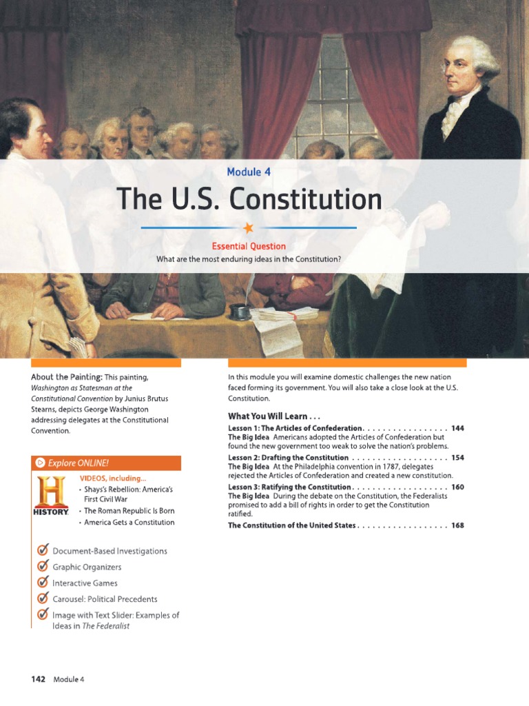CH 4 Sec 1 - The Articles of Confederation - Textbook | PDF