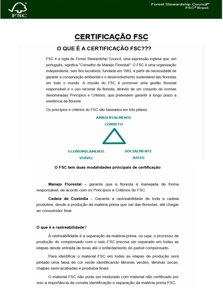 Treinamento FSC | PDF