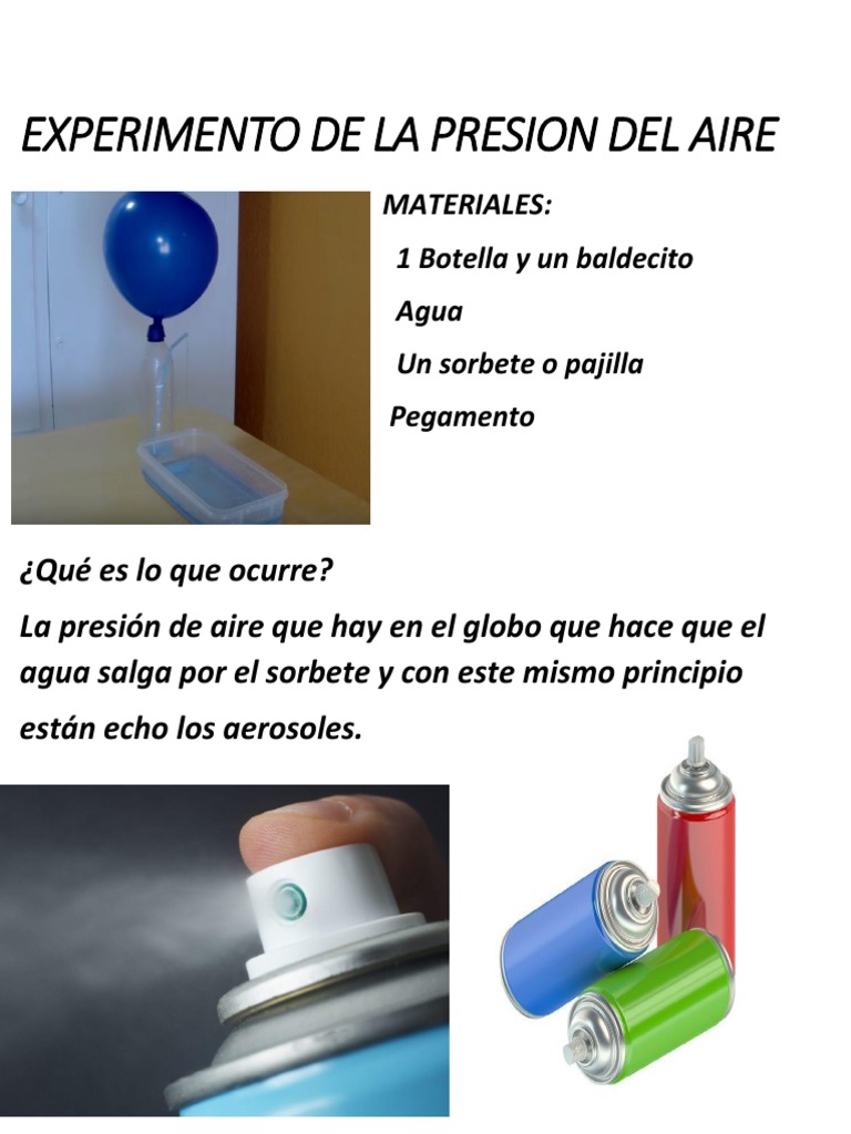 Una introducción al principio de la presión del aire a través de un ...