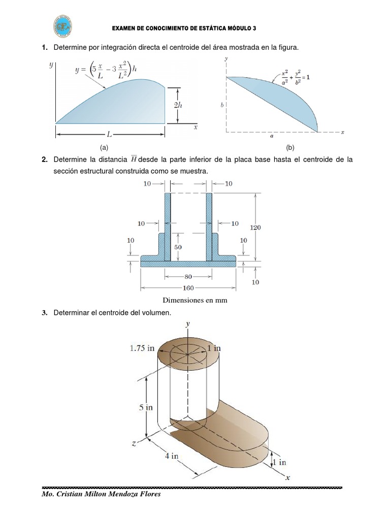 EXAMEN Conoc Estática 03 | PDF