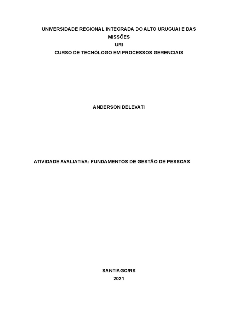 Processos de Gestão de Pessoas Eficazes | PDF | Gestão de recursos ...