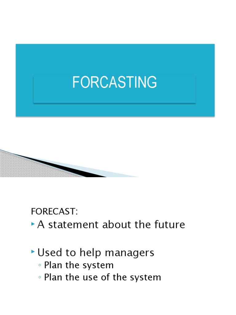 08 Forecasting | PDF | Forecasting | Applied Mathematics