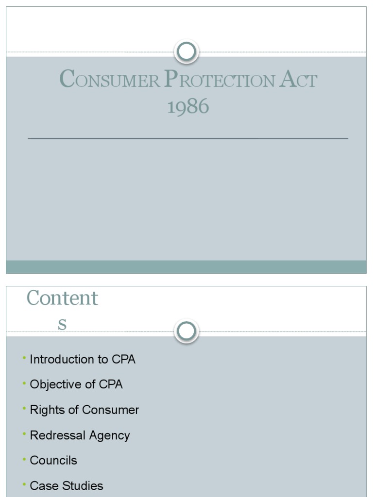 Unit 5 Consumer Protection Act | PDF | Consumer Protection | Prices