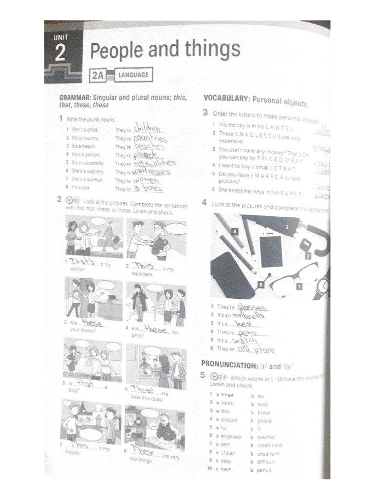 Unit 2 Workbook 2A-2B | PDF