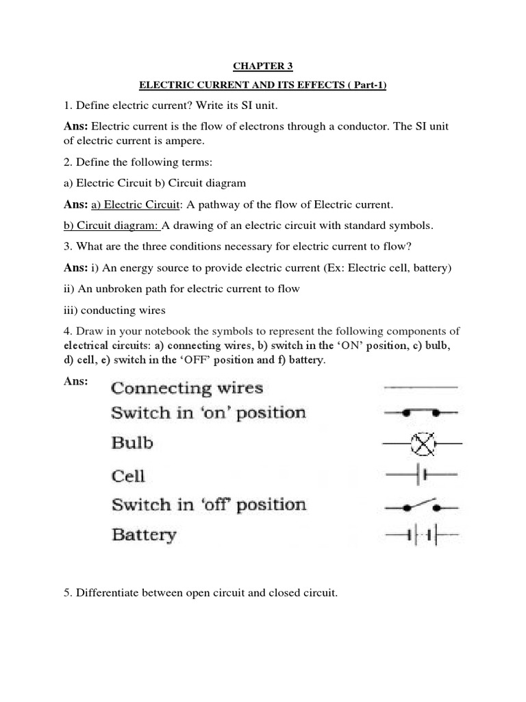 7th - Physics - Electric Current and Its Effect - Assignment 1 - Birjot ...