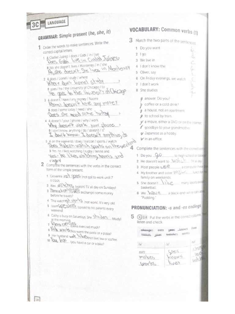 Unit 3 Workbook 3C-3D | PDF