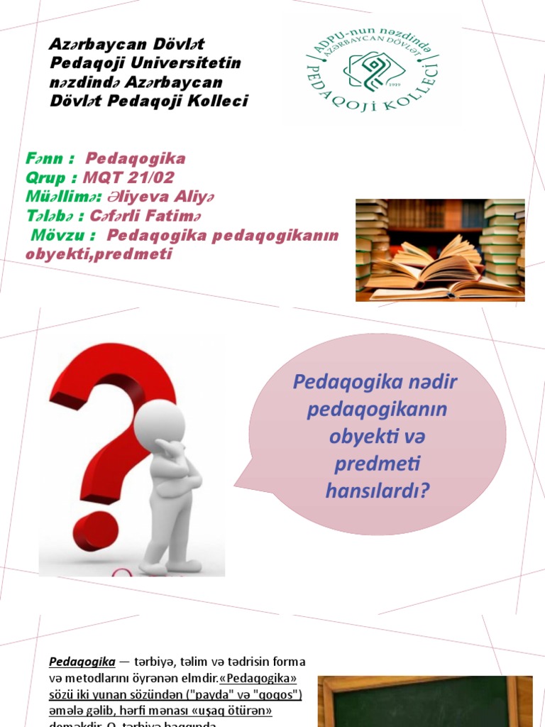 C. Fatimə - Pedaqogika 2 '') | PDF