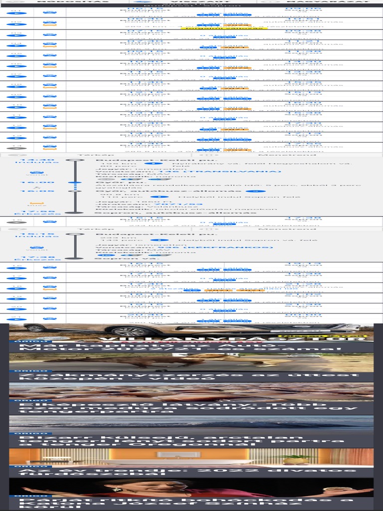 Menetrendek - Hu 3 | PDF