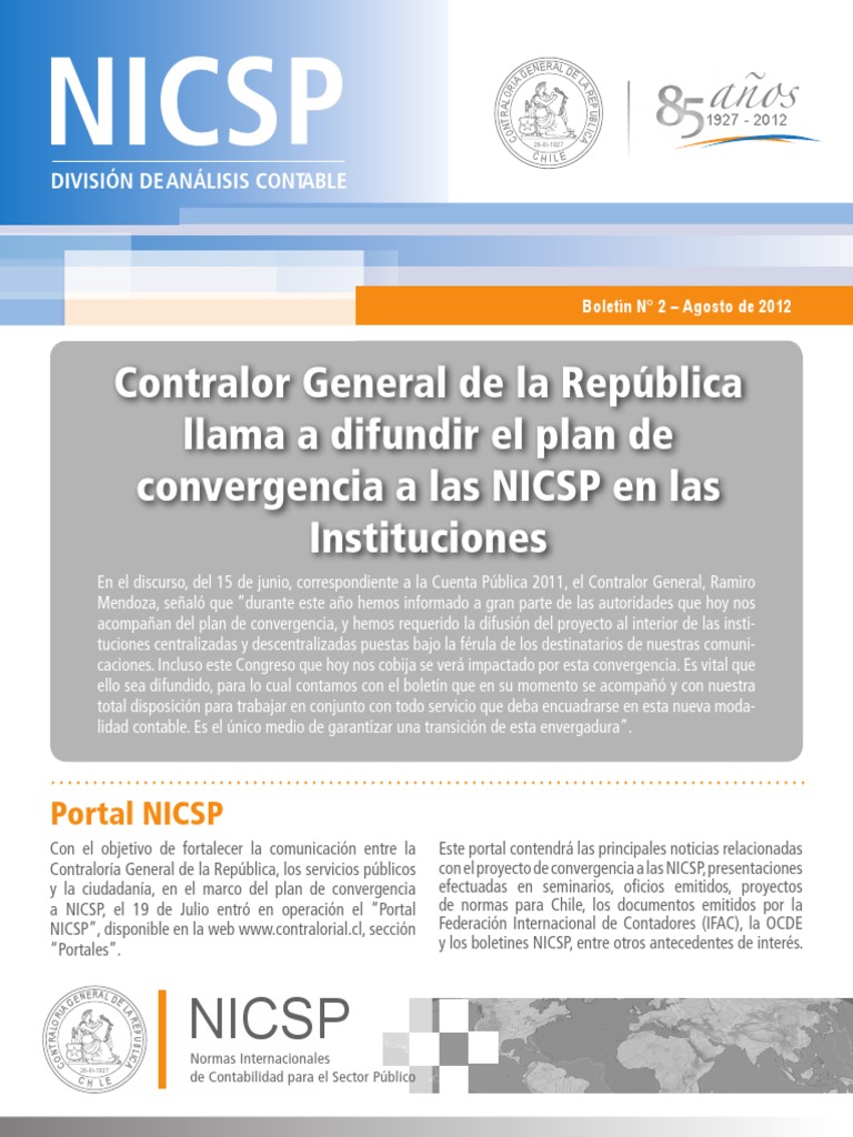 Boletin #2 - 08.2012 - NICSP | PDF | Contabilidad | Chile