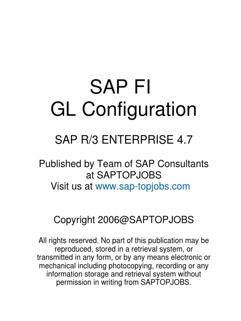 SAP FI GL Configuration | PDF | Valuation (Finance) | Exchange Rate