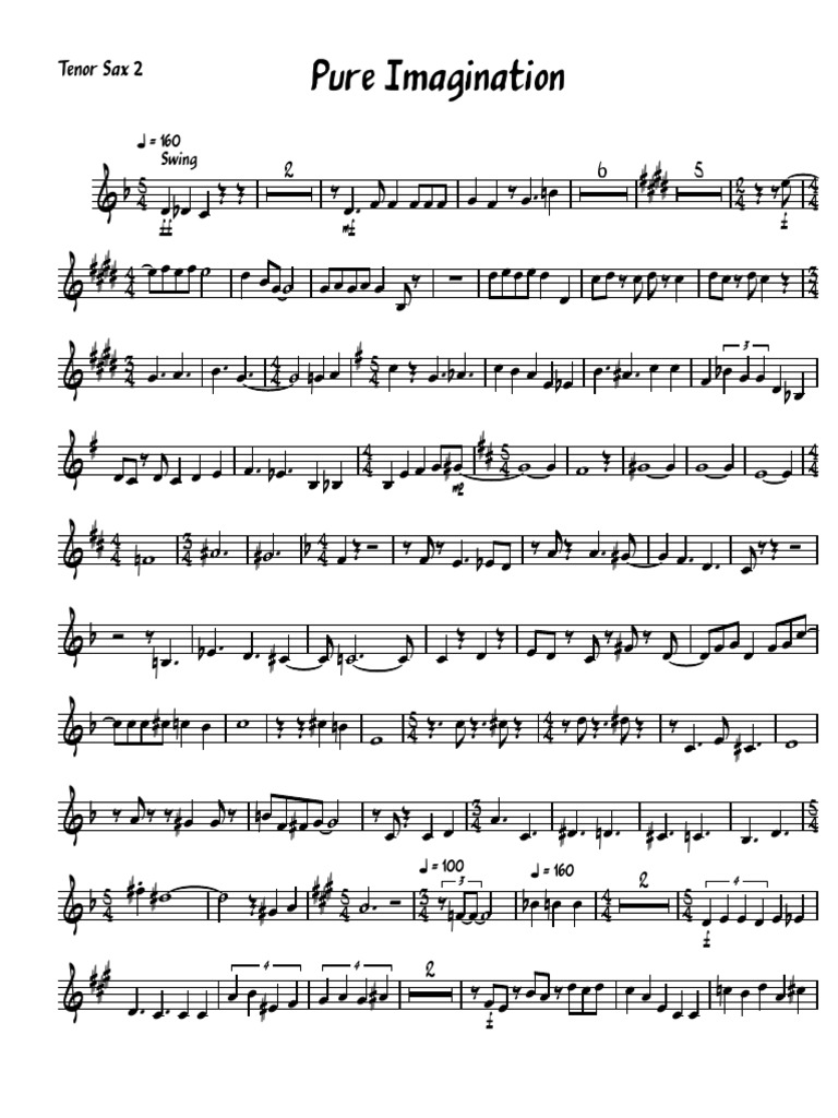 Pure - Imagination (1) - Tenor - Sax - 2 | PDF