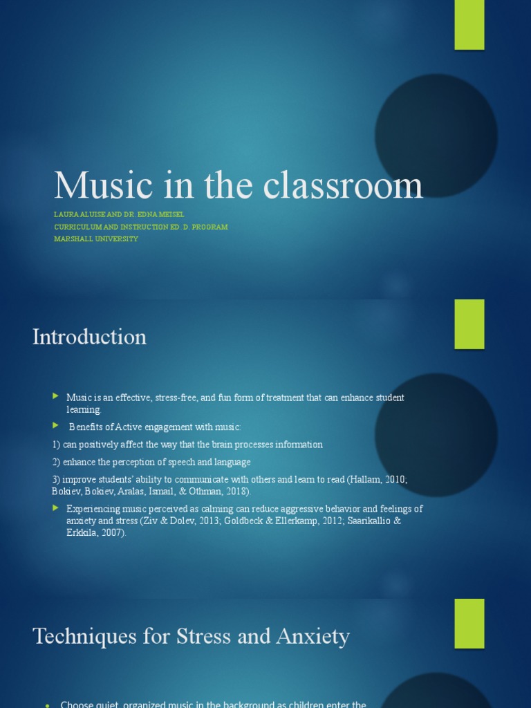 Nssa Powerpoint Presentation Music in The Classroom | PDF | Speech ...