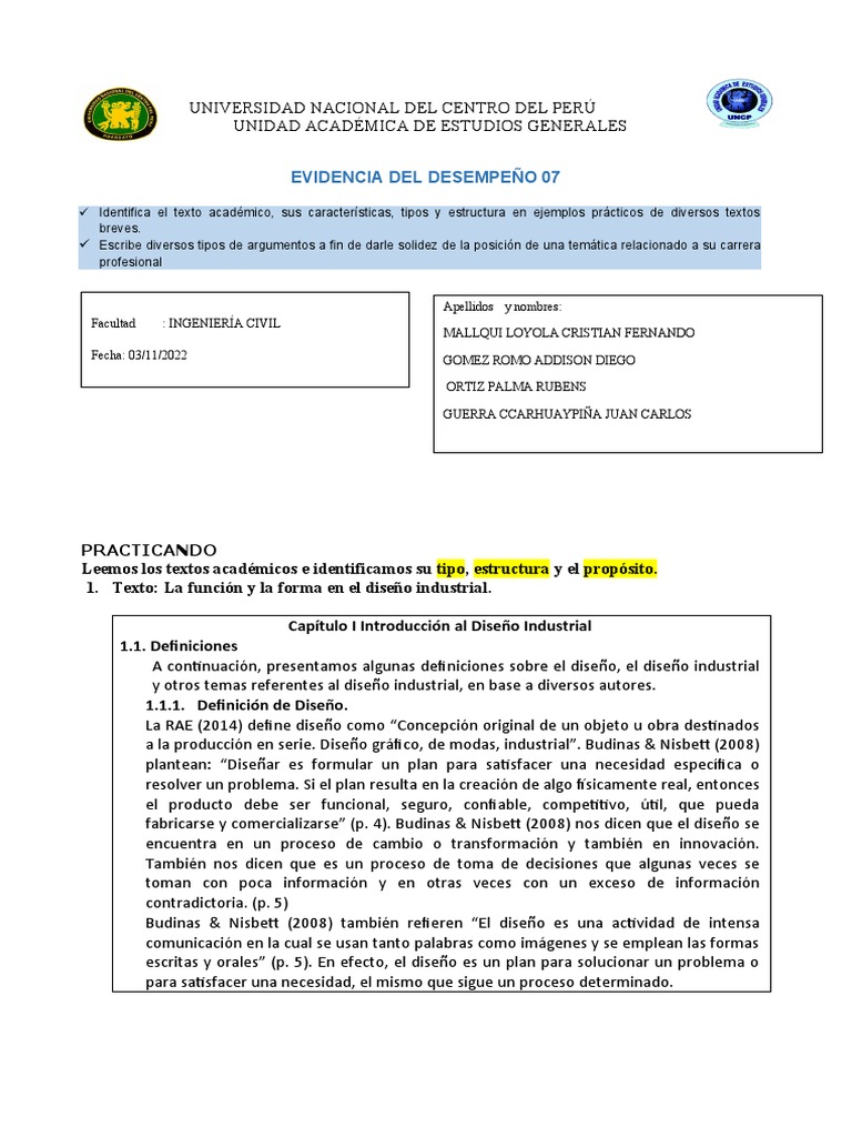 Evidencia 7, El Texto Académico 1 (GRUPO QUE LABORA) | PDF | Diseño | Minería