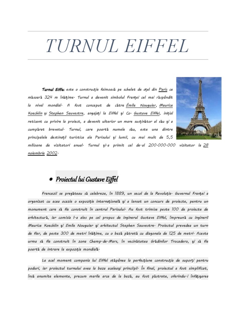Turnul Eiffel | PDF