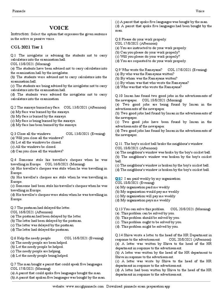 Active Passive Voice | PDF | Verb