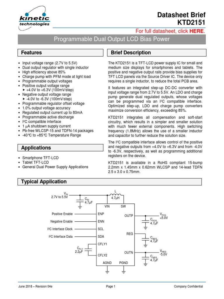 KTD2151-04e Datasheet Brief | Download Free PDF | Electrical Engineering | Electricity