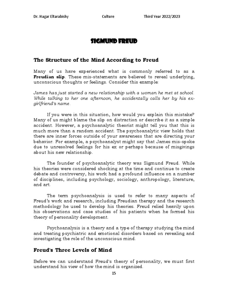 Freud S Theory Download Free Pdf Id Unconscious Mind