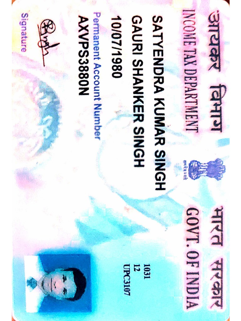 Pan Card Satyendra Singh | PDF