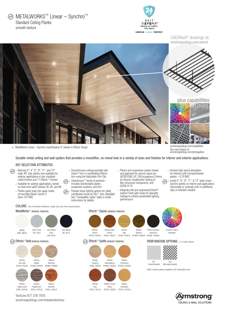 Metalworks Linear Synchro Ceiling Planks Data Sheet (1) | PDF ...