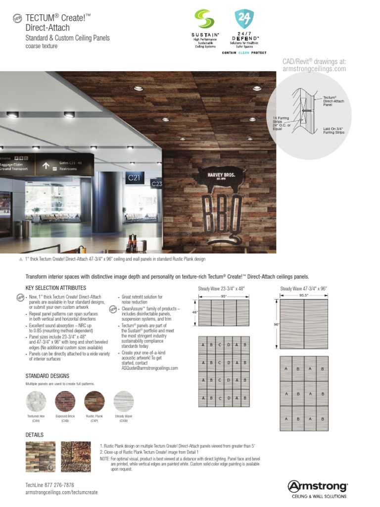 Tectum Create Ceilings Data Sheet | PDF | Computing | Image Processing