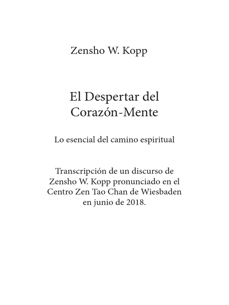 El Despertar Del Corazon Mente | PDF | zen | Mente
