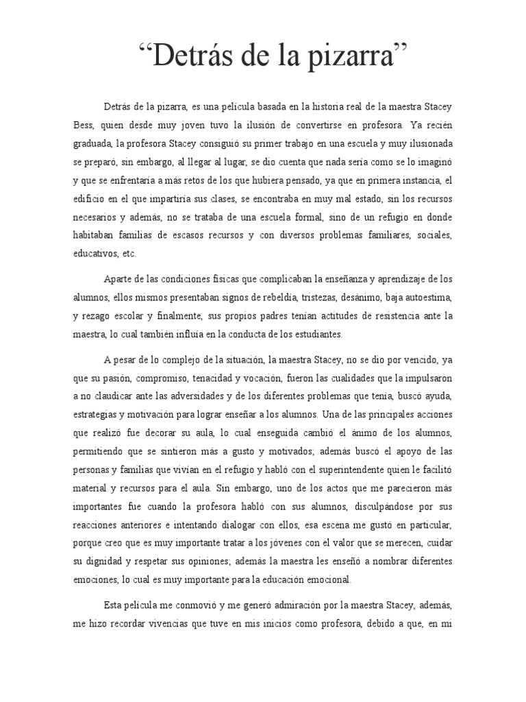 Desafíos y Triunfos de Stacey Bess | PDF | Maestros | Salón de clases