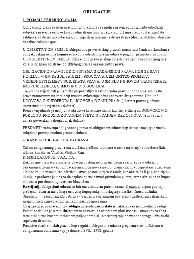 OBLIGACIJE | PDF
