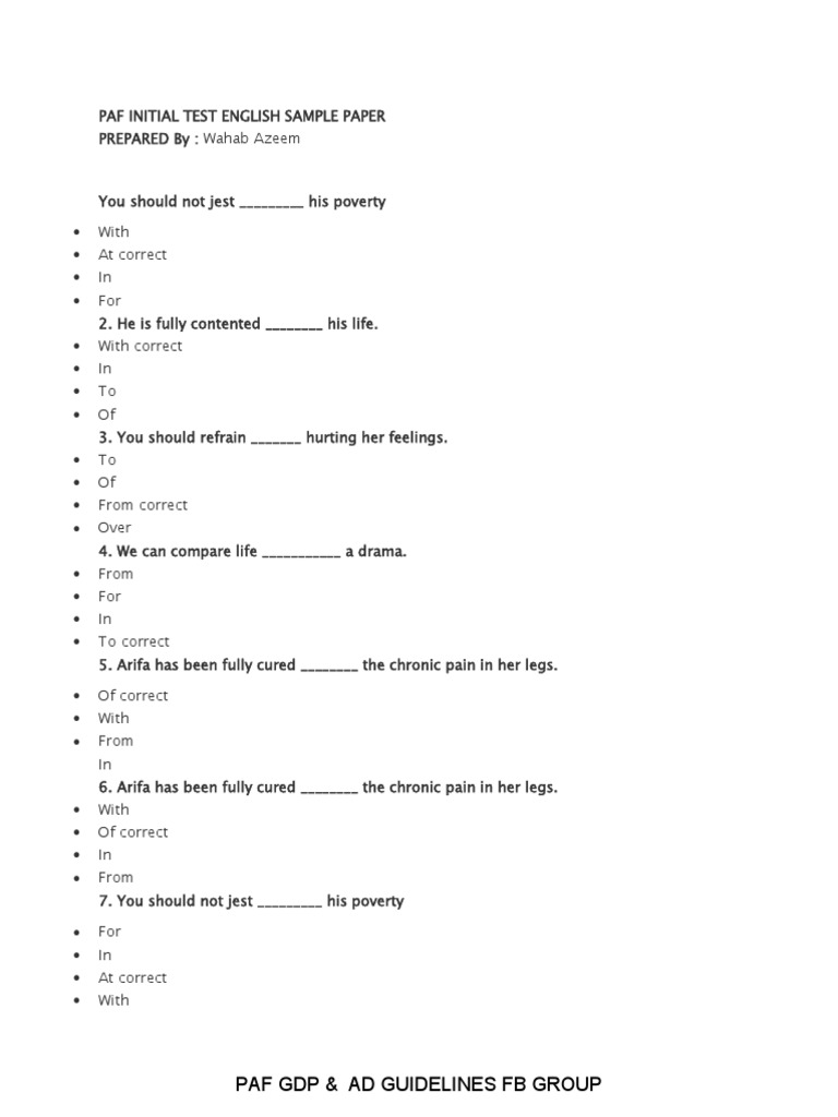 01 English Test | PDF