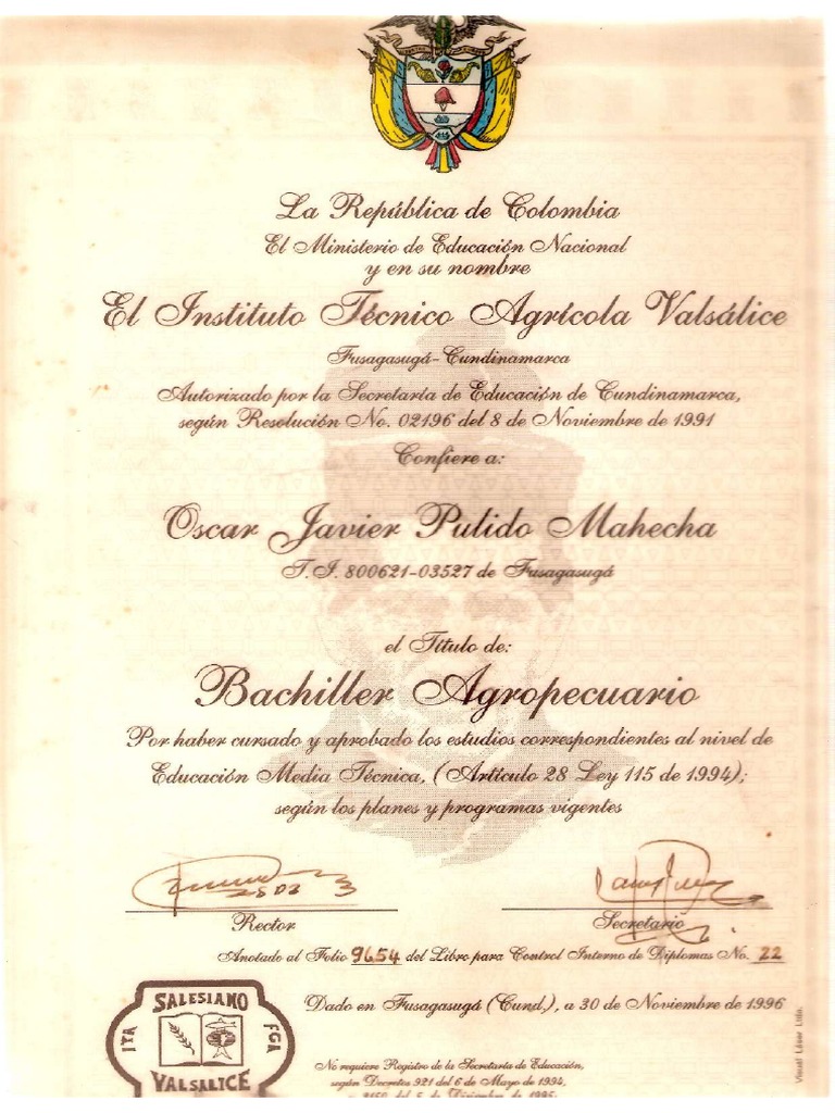 Diploma Colegio | PDF