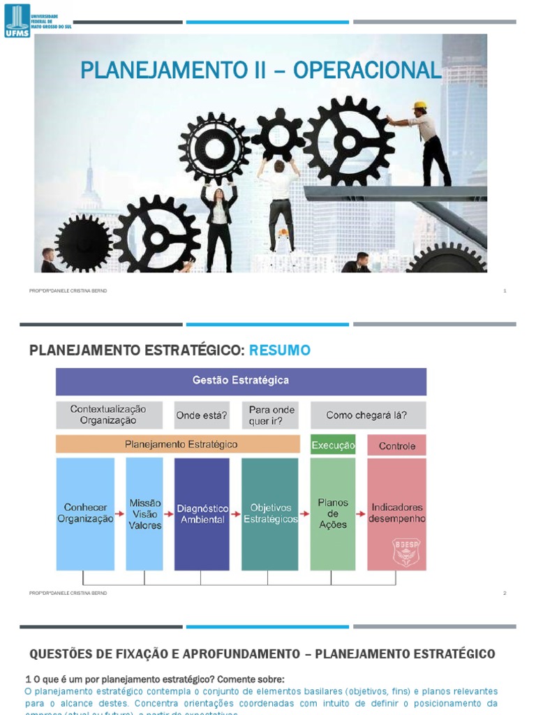 PLANEJAMENTOII - Planejamento Operacional | PDF | Alavancagem (finanças ...
