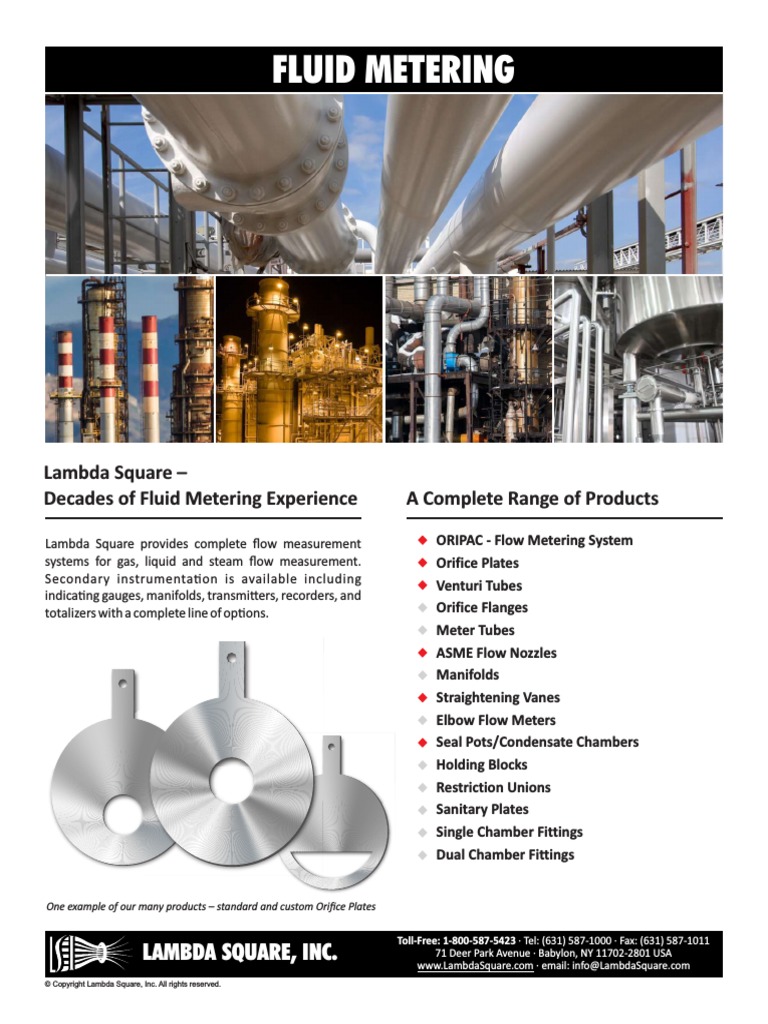 Lambda Square | PDF | Pipe (Fluid Conveyance) | Flow Measurement