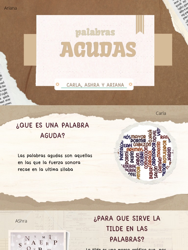 Palabras Agudas y su Tilde | PDF