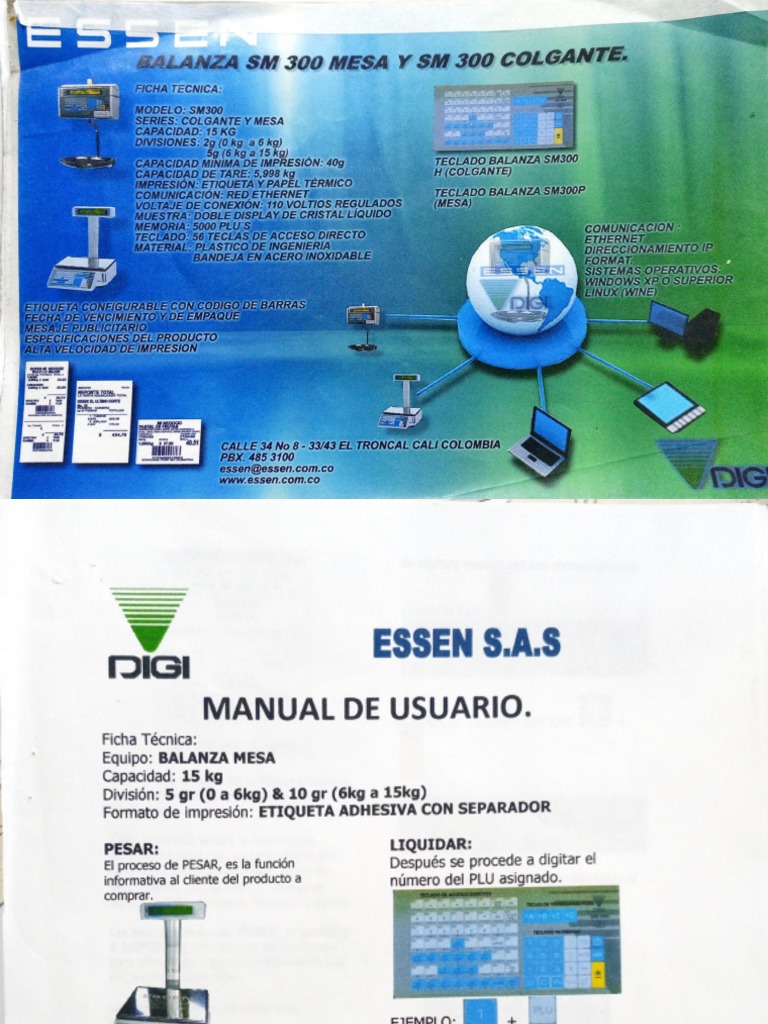 Manual Balanza Digi 300 | PDF