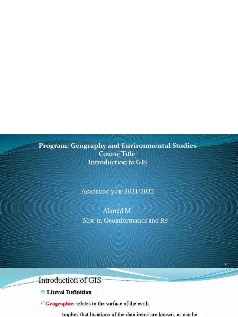 Gis 1 Pdf Geographic Information System Geography
