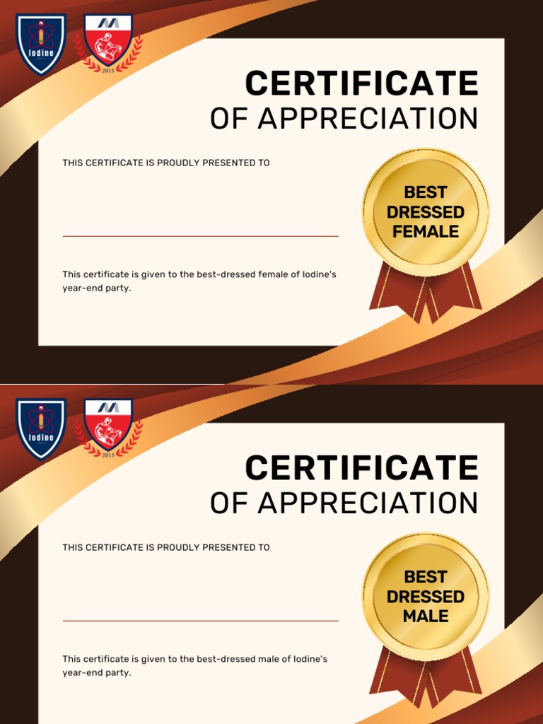 Red and Gold Modern Elegant Appreciation Certificate | PDF