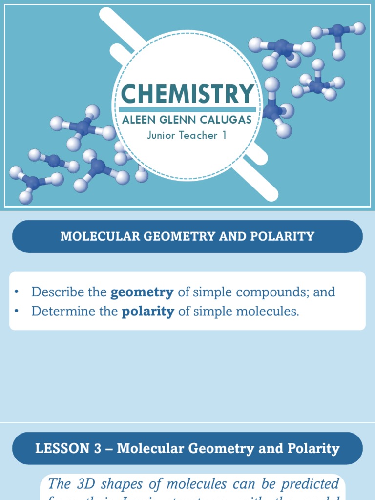 Molecular Geometry and Polarity (PPT) | PDF | Chemical Polarity | Molecules