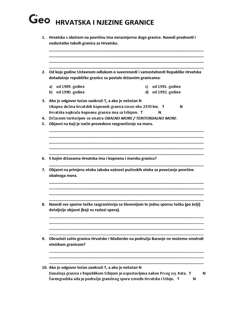 Hrvatska I Njezine Granice | PDF