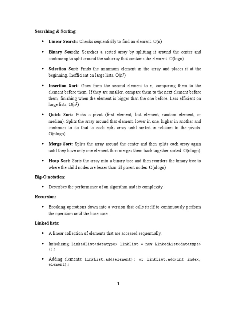 CSE 205 - Quick Notes | Download Free PDF | Class (Computer Programming ... CSE 205 - Quick Notes | Download Free PDF | Class (Computer Programming ...