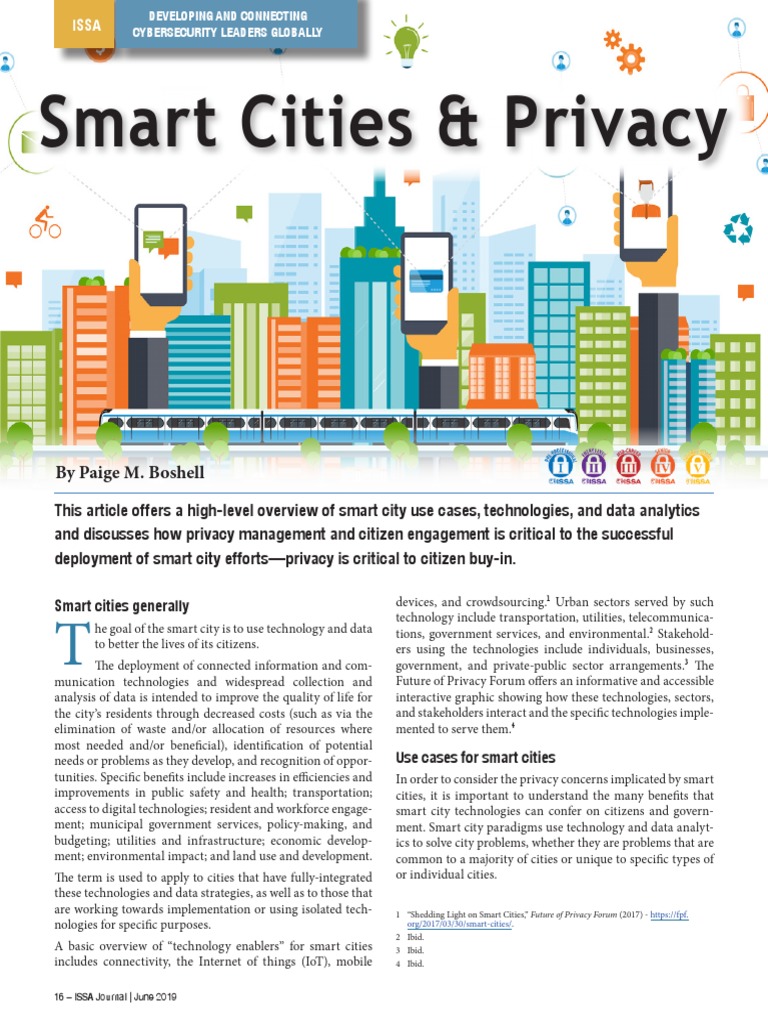 Smart Cities and Privicy | Download Free PDF | Internet Of Things | Privacy