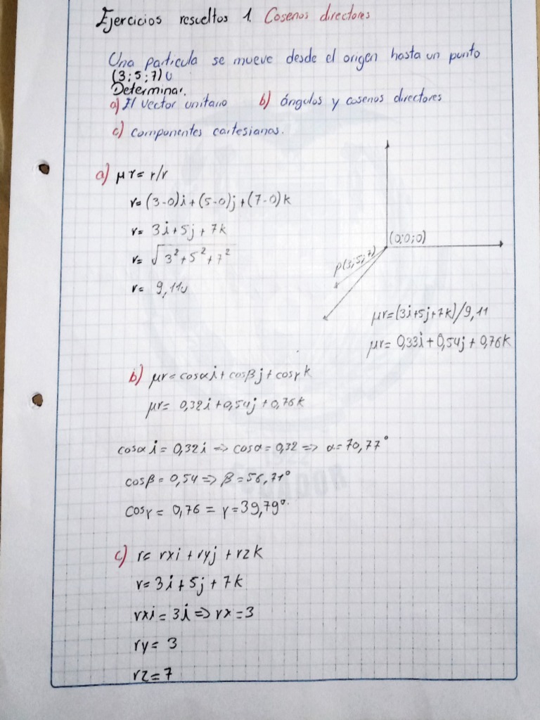 Plano Cartesiano Vectores 3D | PDF