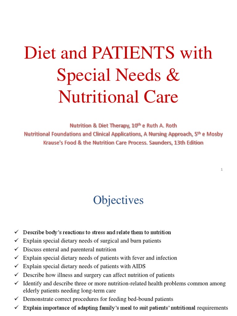 Diet For PATIENTS With Special Needs | PDF | Hiv/Aids | Intravenous Therapy